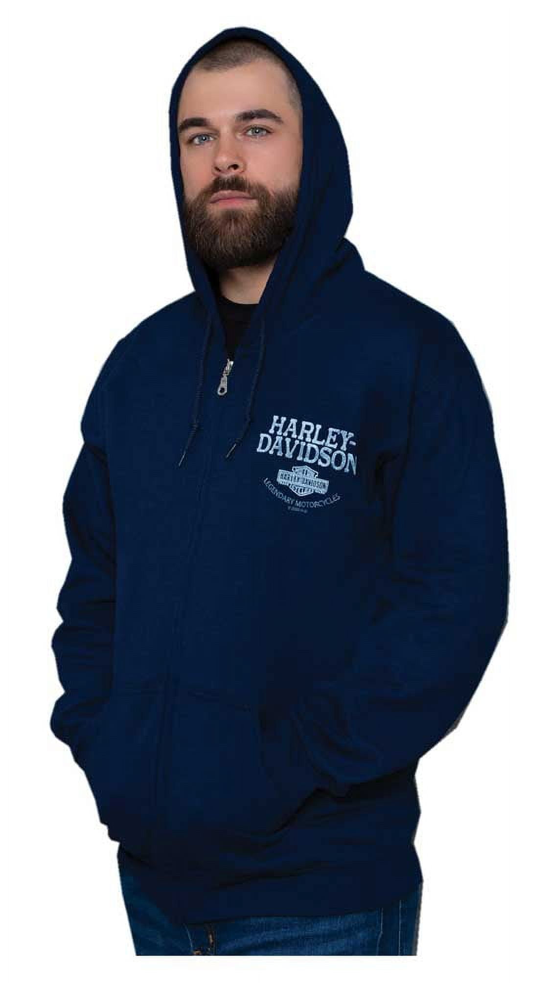 Harley-Davidson Men's Dusty Bar & Shield Zip-Up Hoodie Sweatshirt ...
