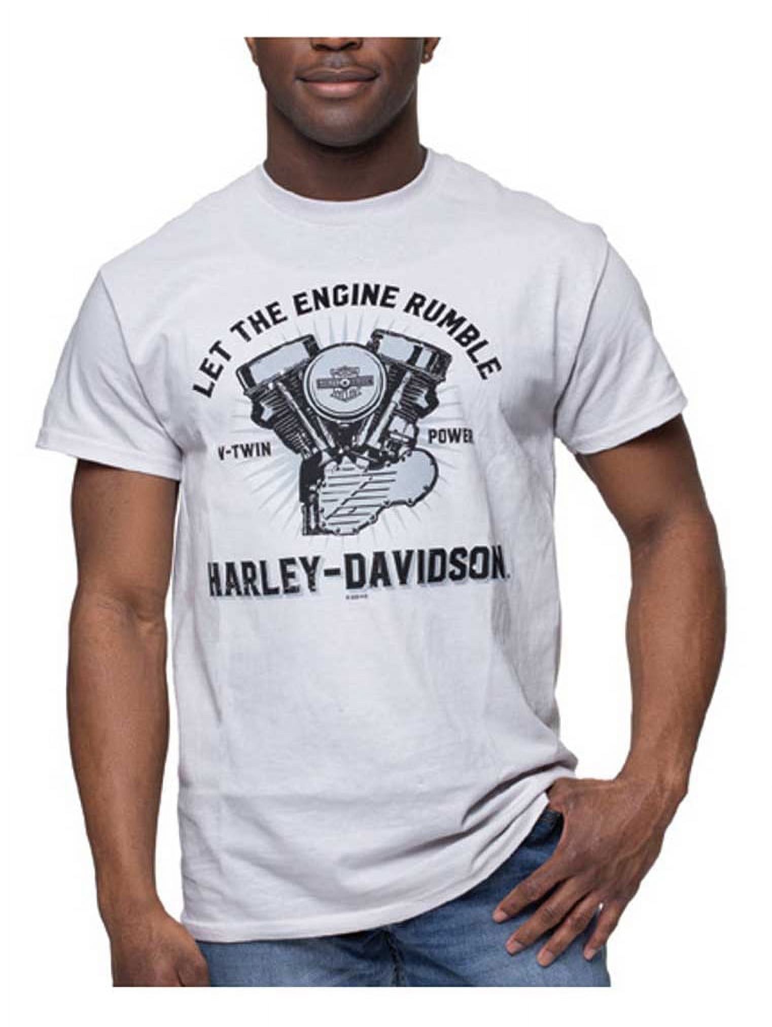 Harley-Davidson Men's Engine Rumble Short Sleeve Crew-Neck T-Shirt ...
