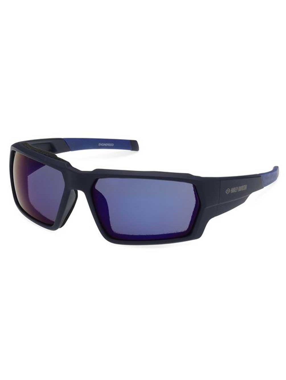 Harley-Davidson Men's Engineered Plastic Sunglasses, Matte Blue Frames ...