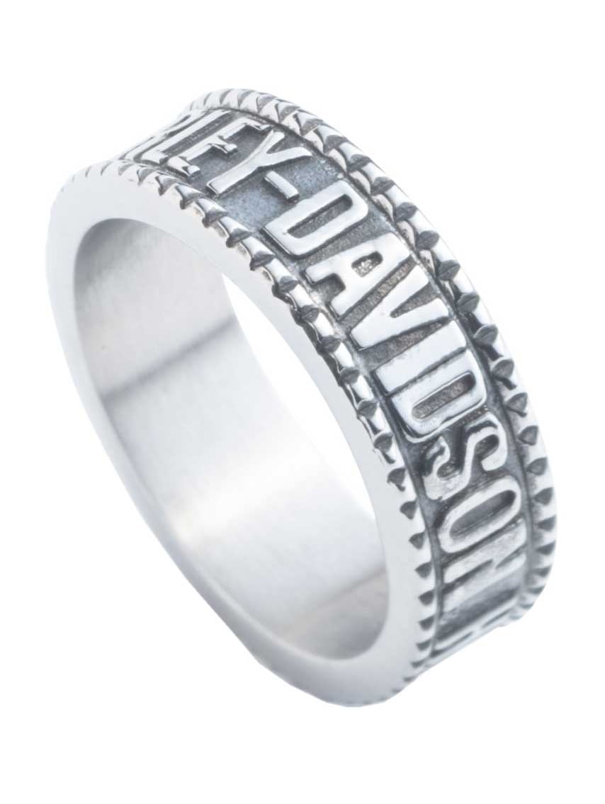 Harley-Davidson Men's Engraved Raised H-D Logo Ring, Stainless Steel ...