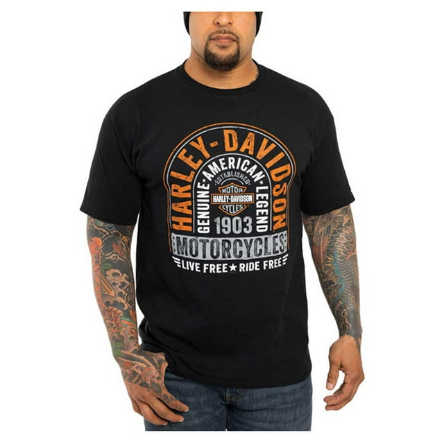 Harley-Davidson Men's Fast Lane Crew-Neck Short Sleeve Cotton T-Shirt (3XL), Harley Davidson ...