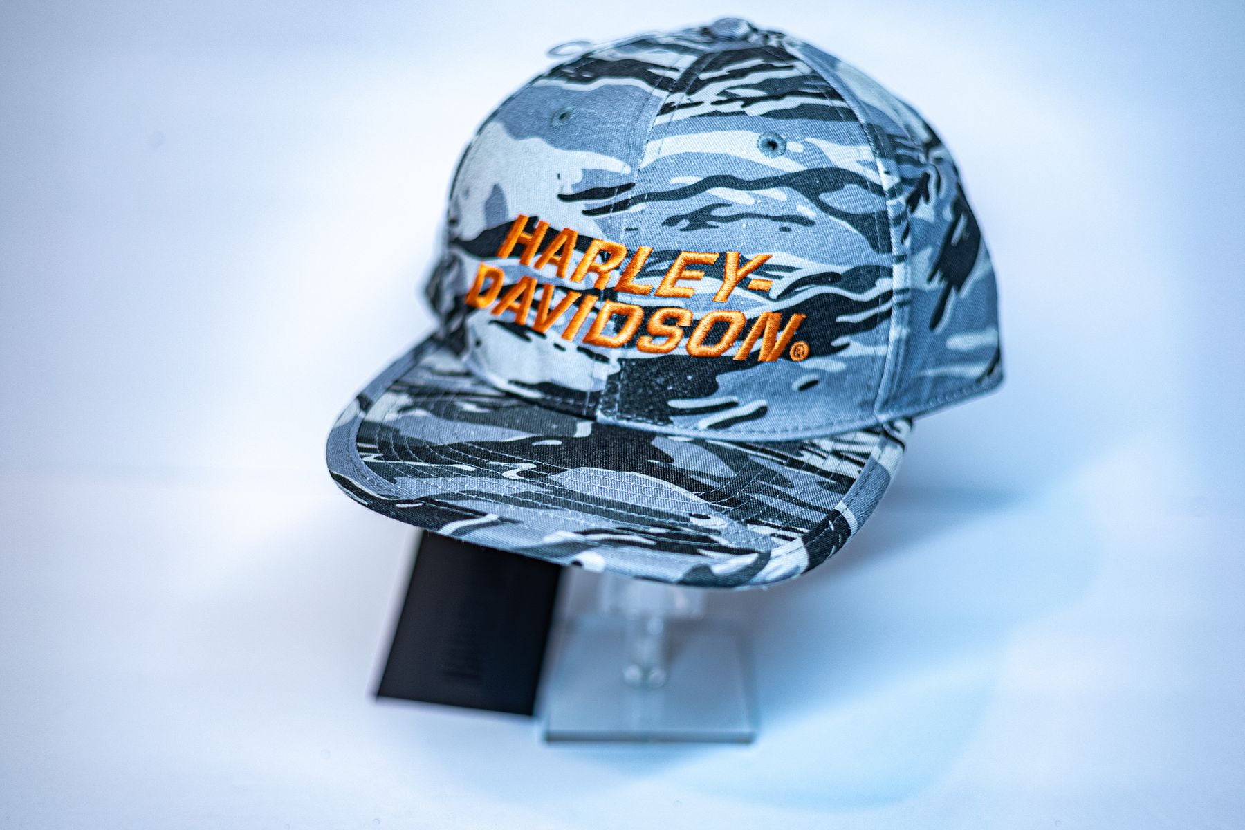 Harley-Davidson Men's Faster Adjustable Snapback Racing Hat Woven Camo ...