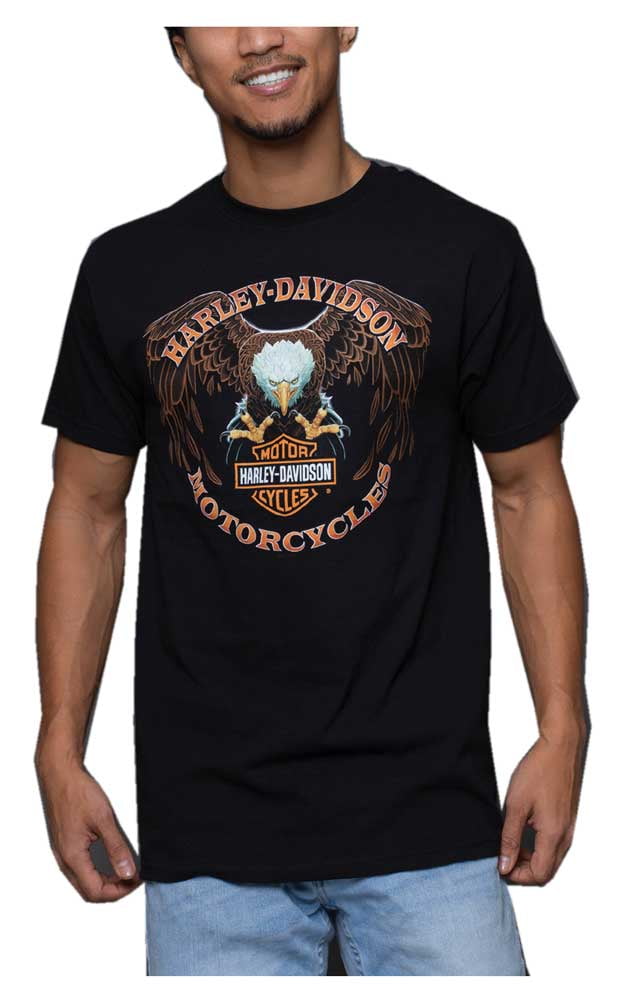 Harley-Davidson Men's Fierce Eagle Crew-Neck Short Sleeve T-Shirt, Black (3XL), Harley Davidson ...