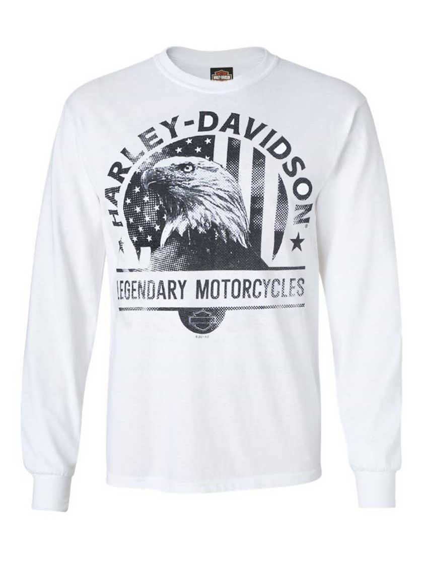 Harley-Davidson Men's Freebird Eagle Long Sleeve Cotton Crew-Neck Shirt ...