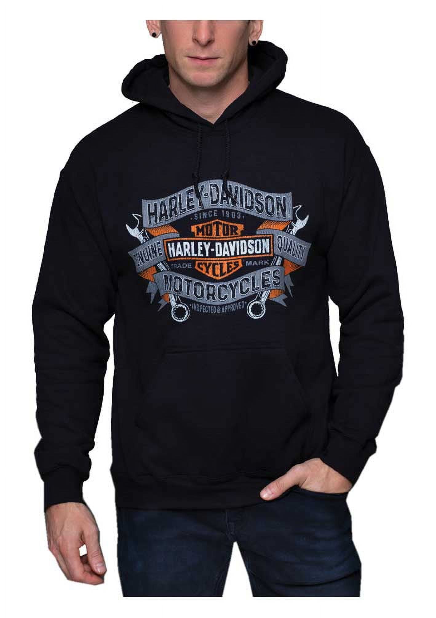 Harley-Davidson Men's Gravity Bar & Shield Logo Pullover Fleece Hoodie (4XL), Harley Davidson ...