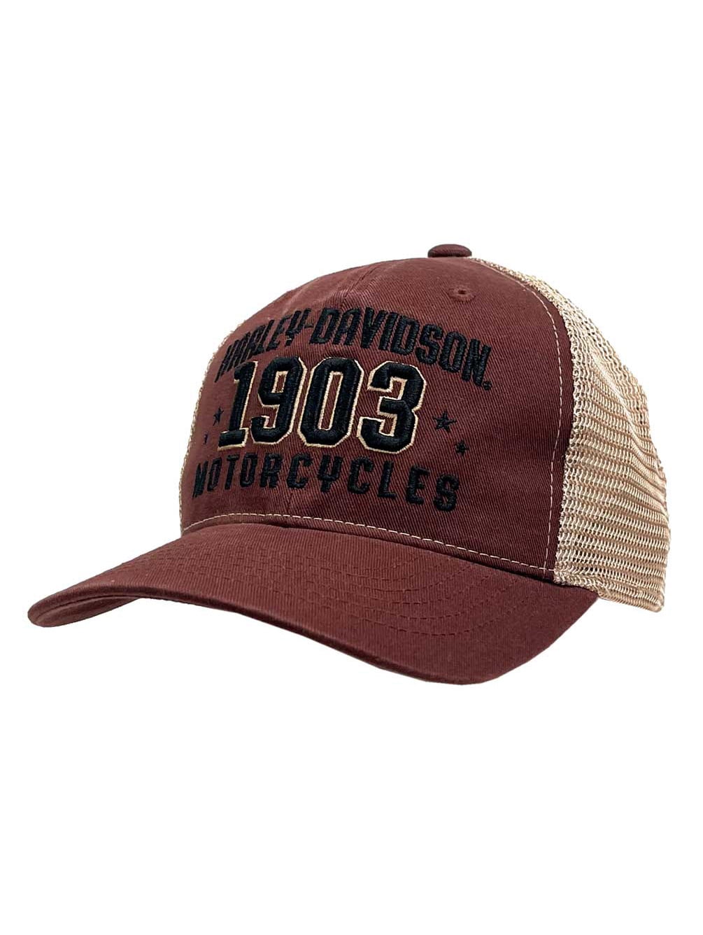 Harley-Davidson Men's Greased 1903 Adjustable Snapback Mesh Trucker Hat ...