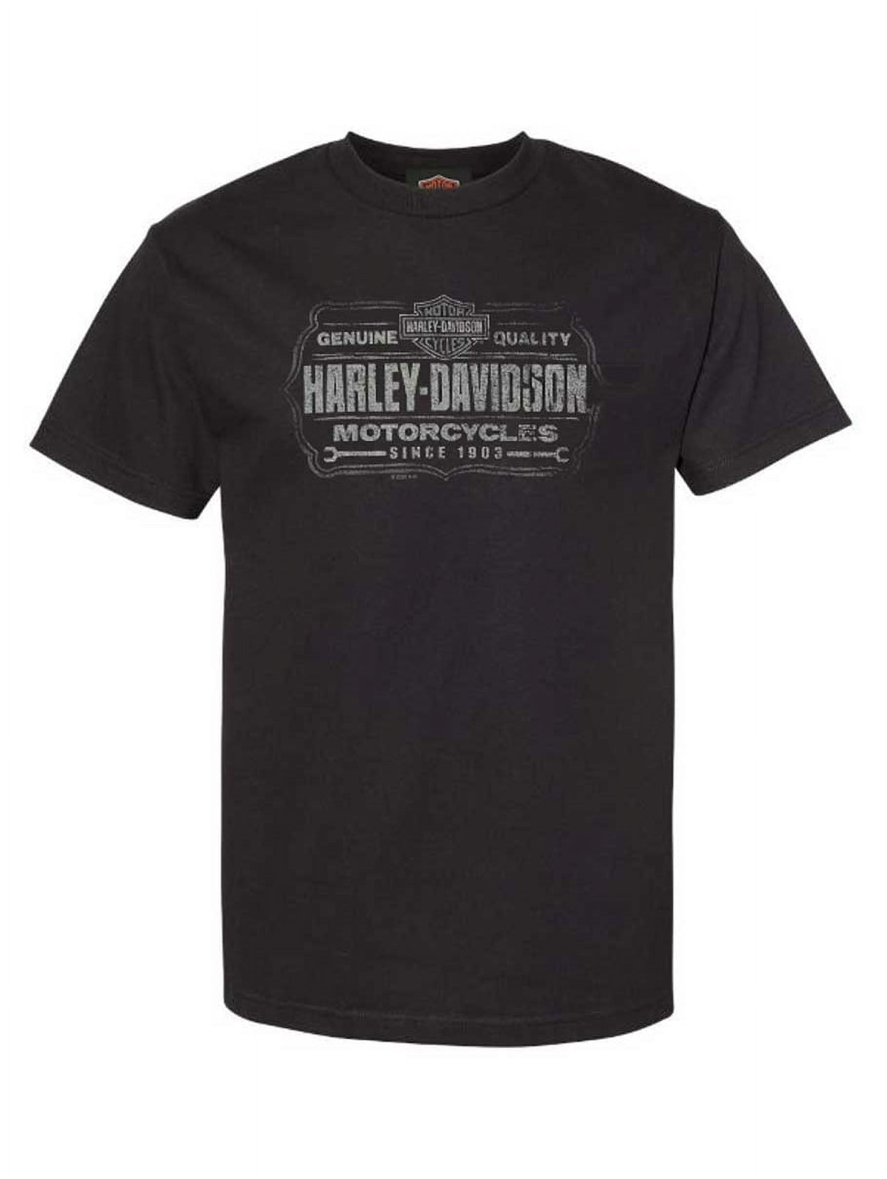 Harley-Davidson Men's H-D Motorcycles Pocketed Cotton Tee Shirt, Black (XL), Harley Davidson ...