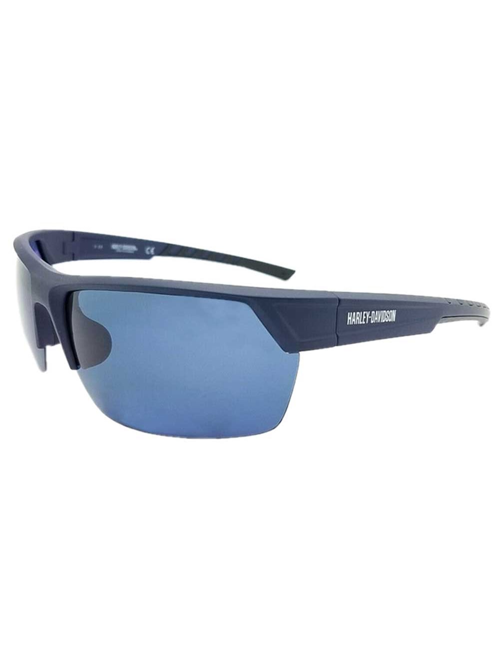 Harley-Davidson Men's HD Semi-Rimless Sunglasses, Matte Blue Frame ...