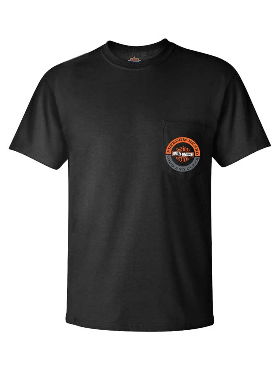 Harley-Davidson Men's Heard Loud Chest Pocket Short Sleeve Crew-Neck T ...