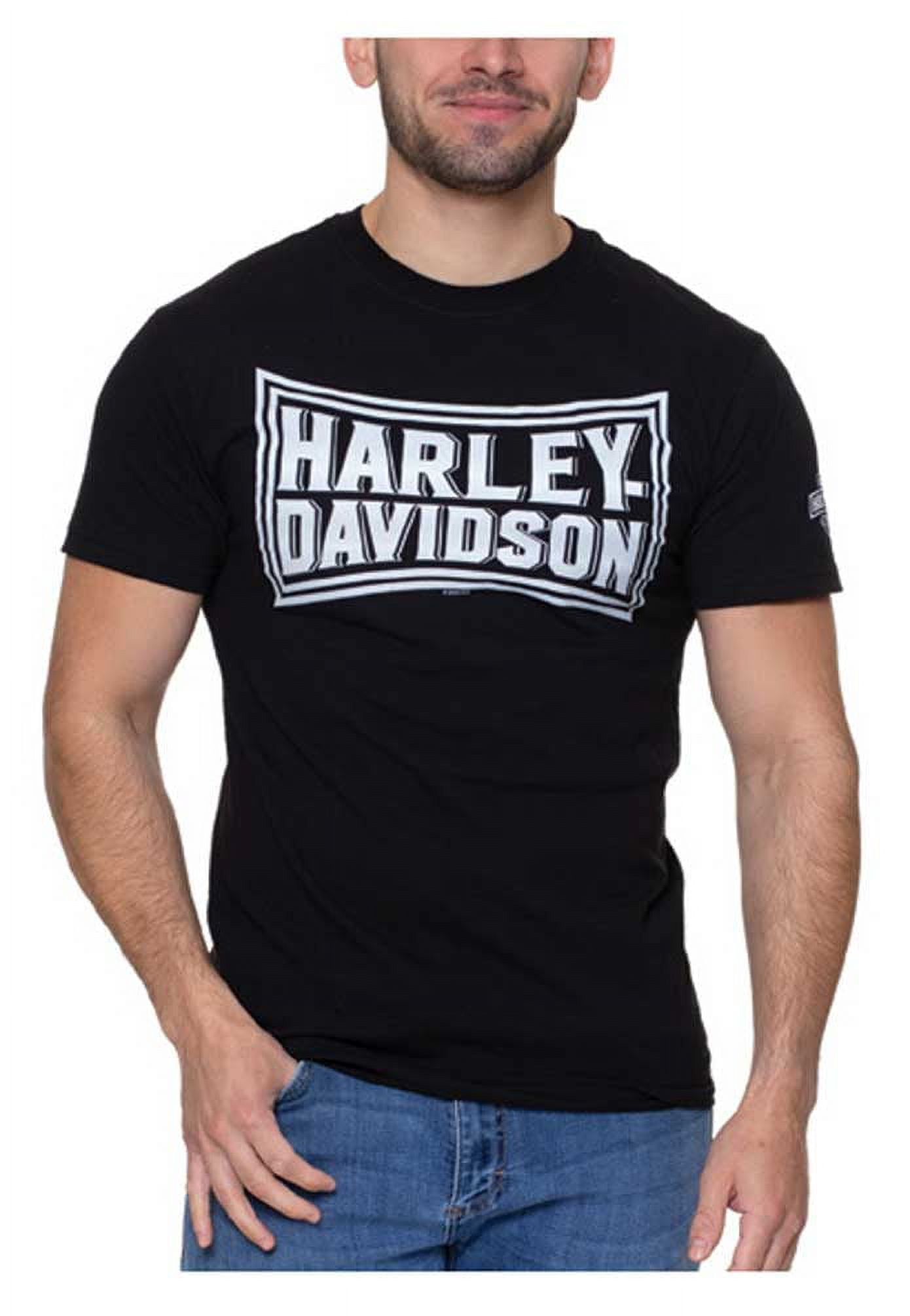 Harley-Davidson Men's Intense H-D Text Crew-Neck Short Sleeve T-Shirt ...