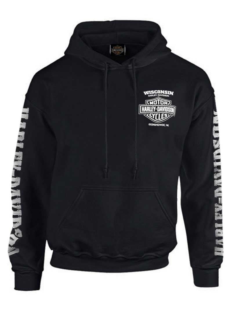 Harley-Davidson Men's Lightning Crest Motorcycle Hoodie, Pullover ...