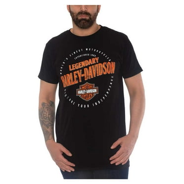 Harley-Davidson Men's Pan Age Engine Short Sleeve Crew-Neck T-Shirt- Black (3XL), Harley ...