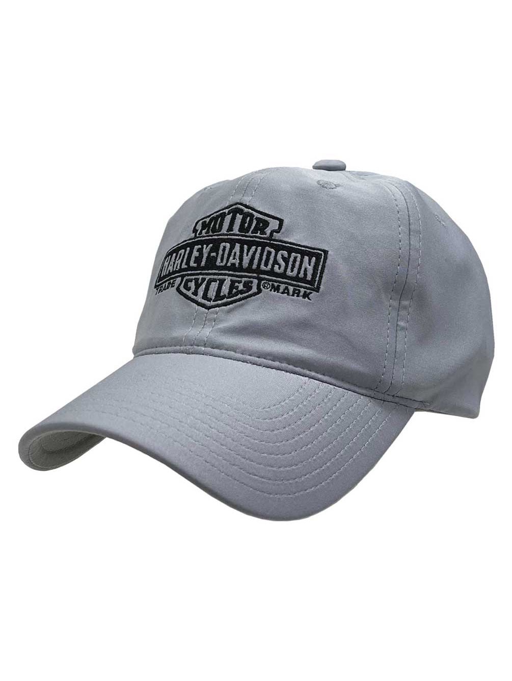 Harley-Davidson Men's Stretch Fit Baseball Cap, Gray, Curved Bill ...
