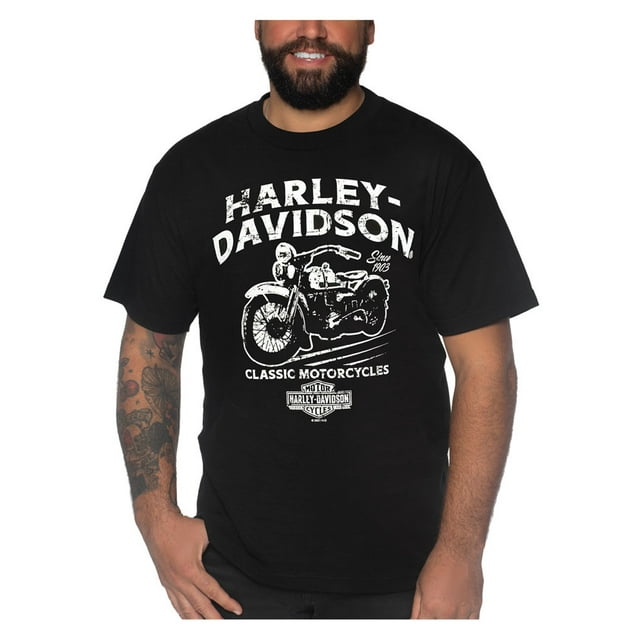 Harley-Davidson Men's Profit Short Sleeve Crew-Neck Cotton T-Shirt, Black (S), Harley Davidson ...