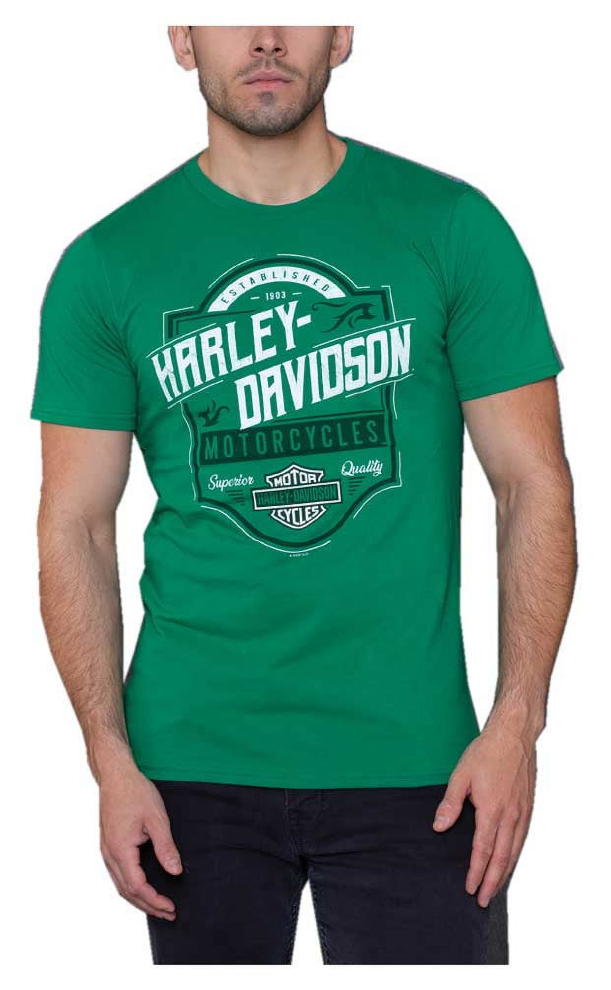 Harley-Davidson Men's Prowl Bar & Shield Short Sleeve T-Shirt, Kelly Green (M), Harley Davidson ...