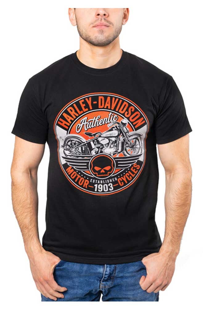 Harley-Davidson Men's Rite Crew-Neck Short Sleeve Cotton T-Shirt - Black (3XL), Harley Davidson ...
