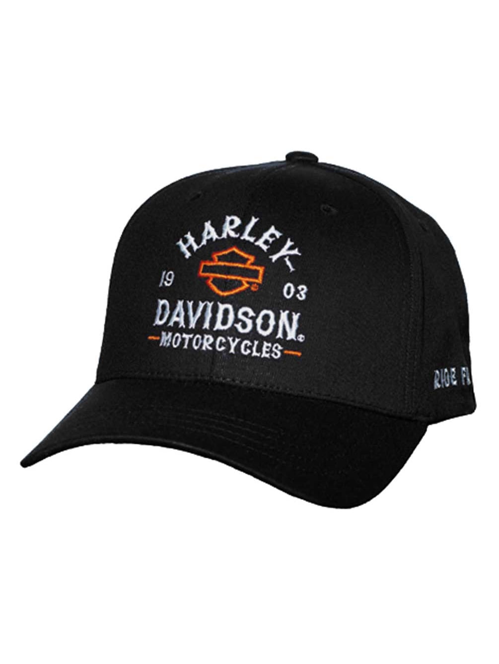 Harley-Davidson Men's Rivalry Stretch Fit Curved Bill Baseball Cap ...