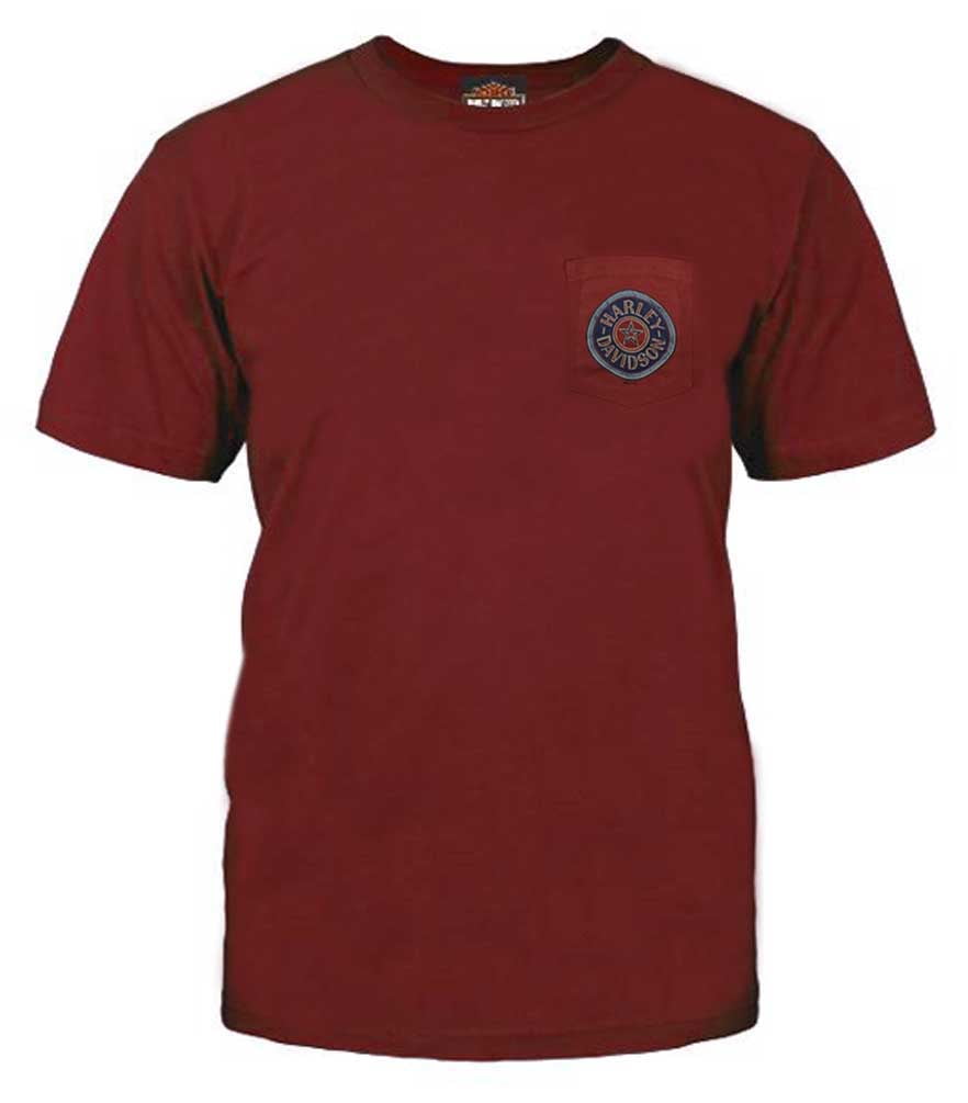 Harley-Davidson Men's Screaming Tires Chest Pocket T-Shirt, Red 5L38-HF4P (S), Harley Davidson ...