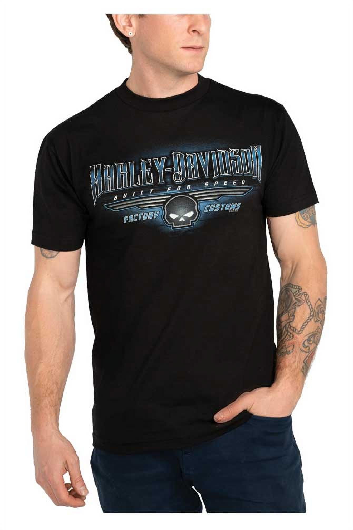 Harley-Davidson Men's Slasher Skull Short Sleeve Crew-Neck T-Shirt - Black (3XL), Harley ...