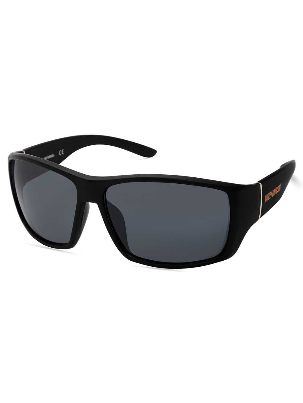 Harley-Davidson Men's Sport Wrap Sunglasses, Matte Black Frame & Smoke ...