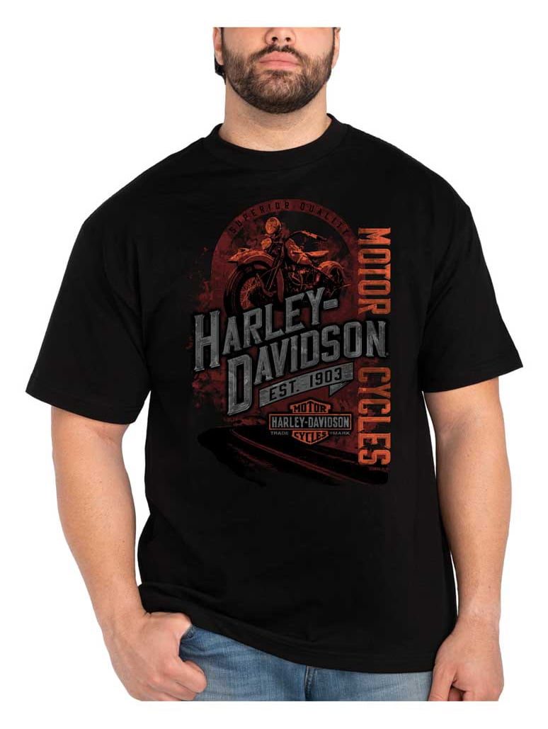 Harley-Davidson Men's Stacks Crew-Neck Short Sleeve Cotton T-Shirt ...