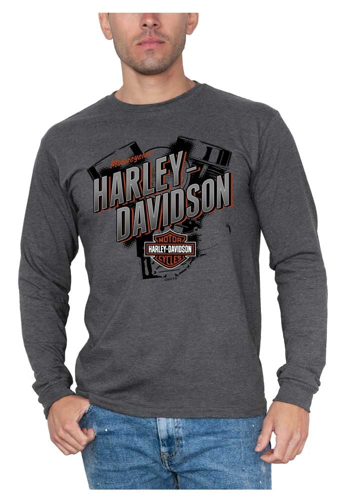 Harley-Davidson Men's To The Limit Long Sleeve Crew-Neck Cotton Shirt (3XL), Harley Davidson ...