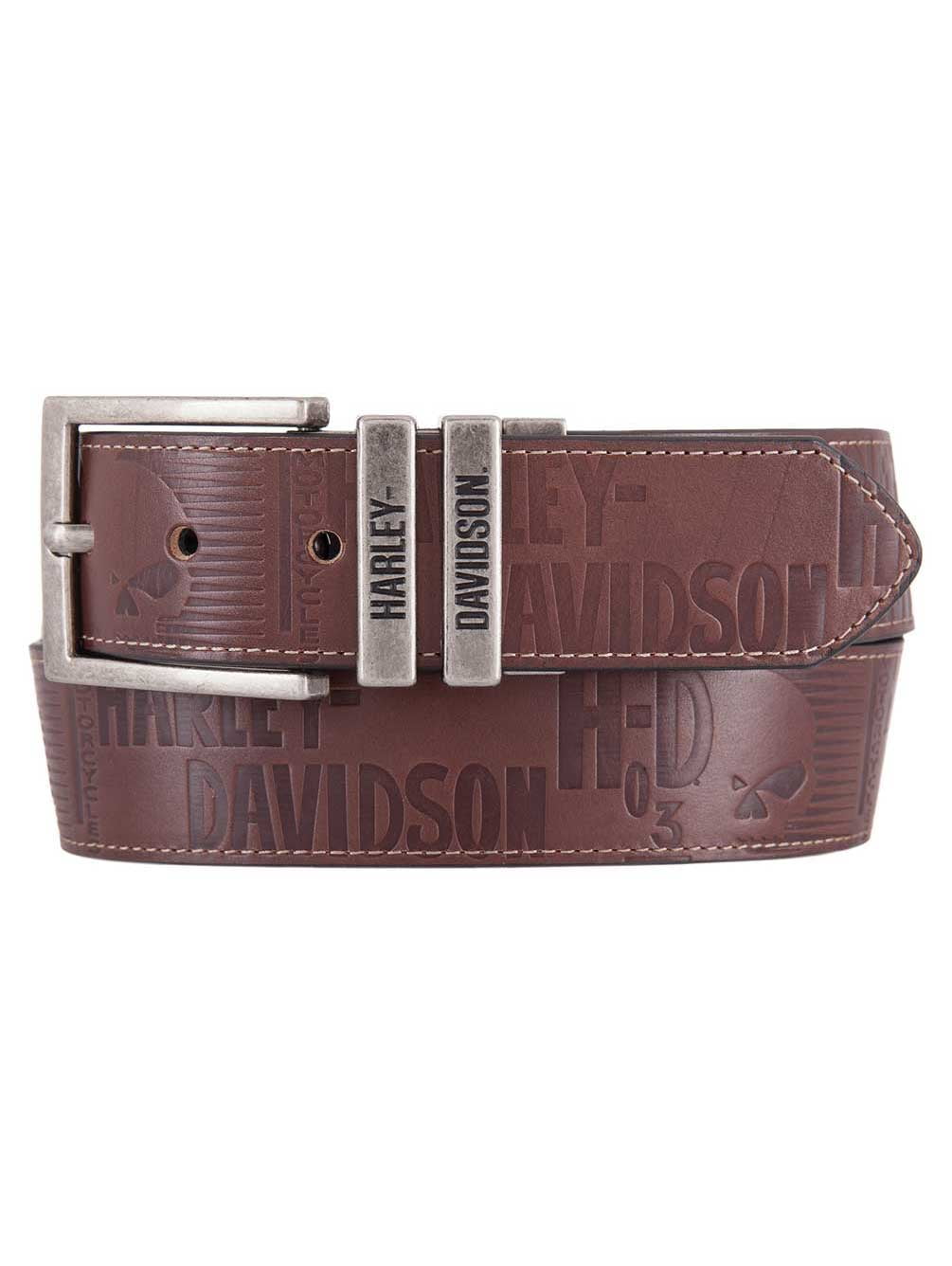 Harley-Davidson Men's U-Turn Reversible Genuine Leather Belt HDMBT11542 ...