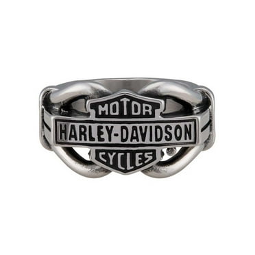 Harley-Davidson Men's Celtic Bar & Shield Logo Band Ring - Sterling ...