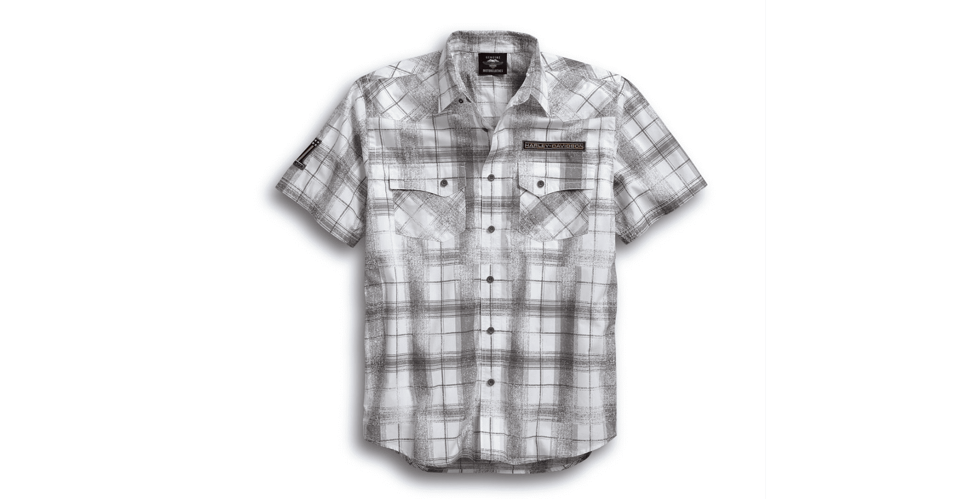 Harley-Davidson Men's Washed Printed Plaid Shirt - 96189-18VM - Walmart.com