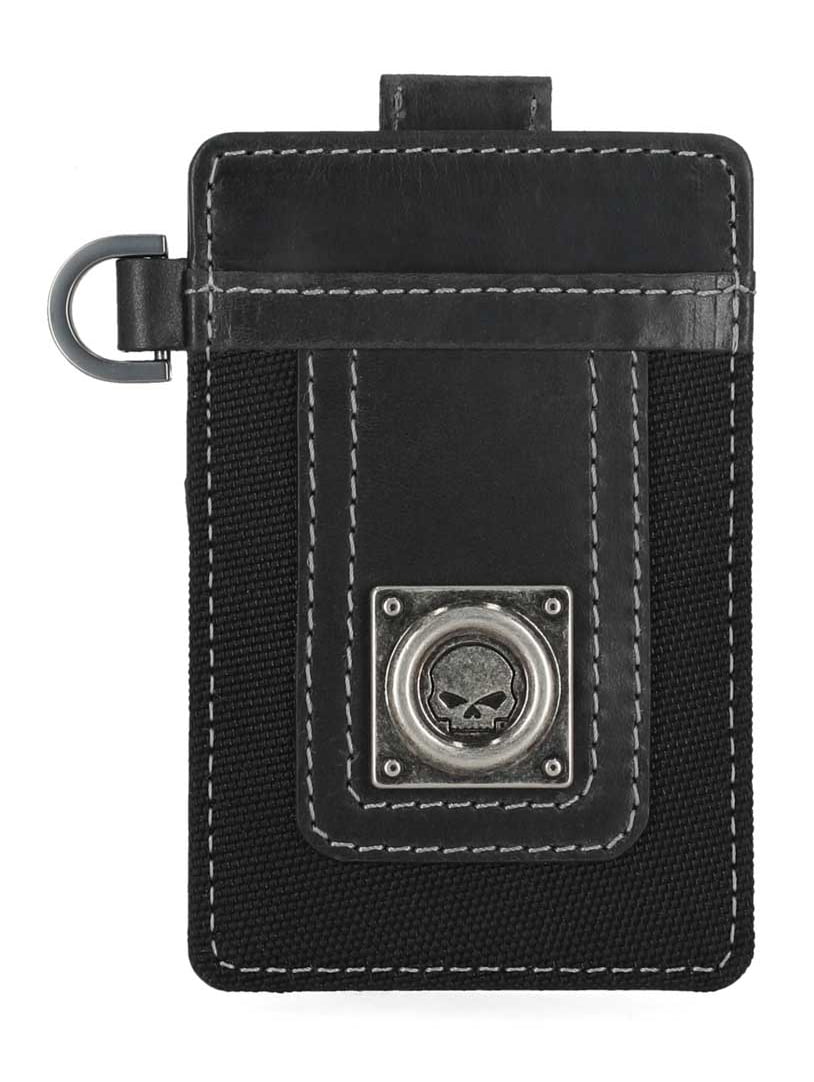 Harley-Davidson Men's Willie G Skull Stitch Card Case w/ Pull Release ...