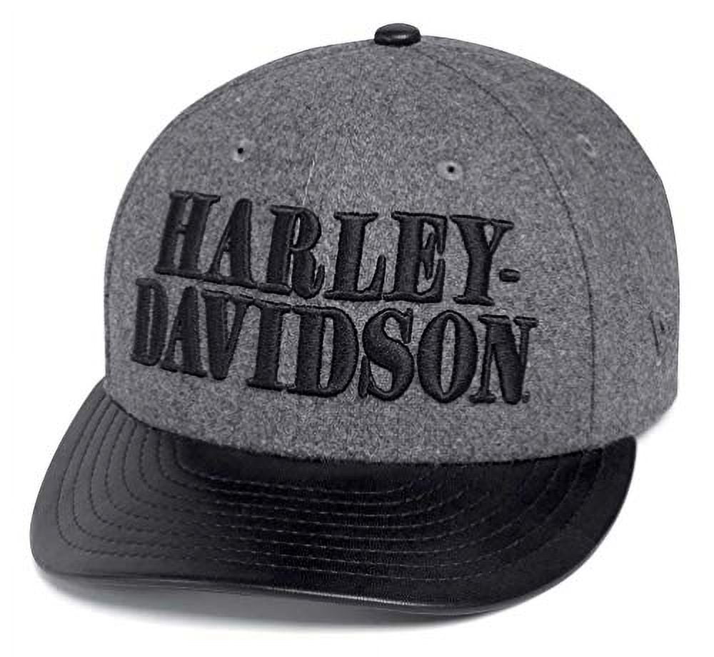 Harley-Davidson Men's Wool-Blend Adjustable Baseball Cap. Black/Gray ...