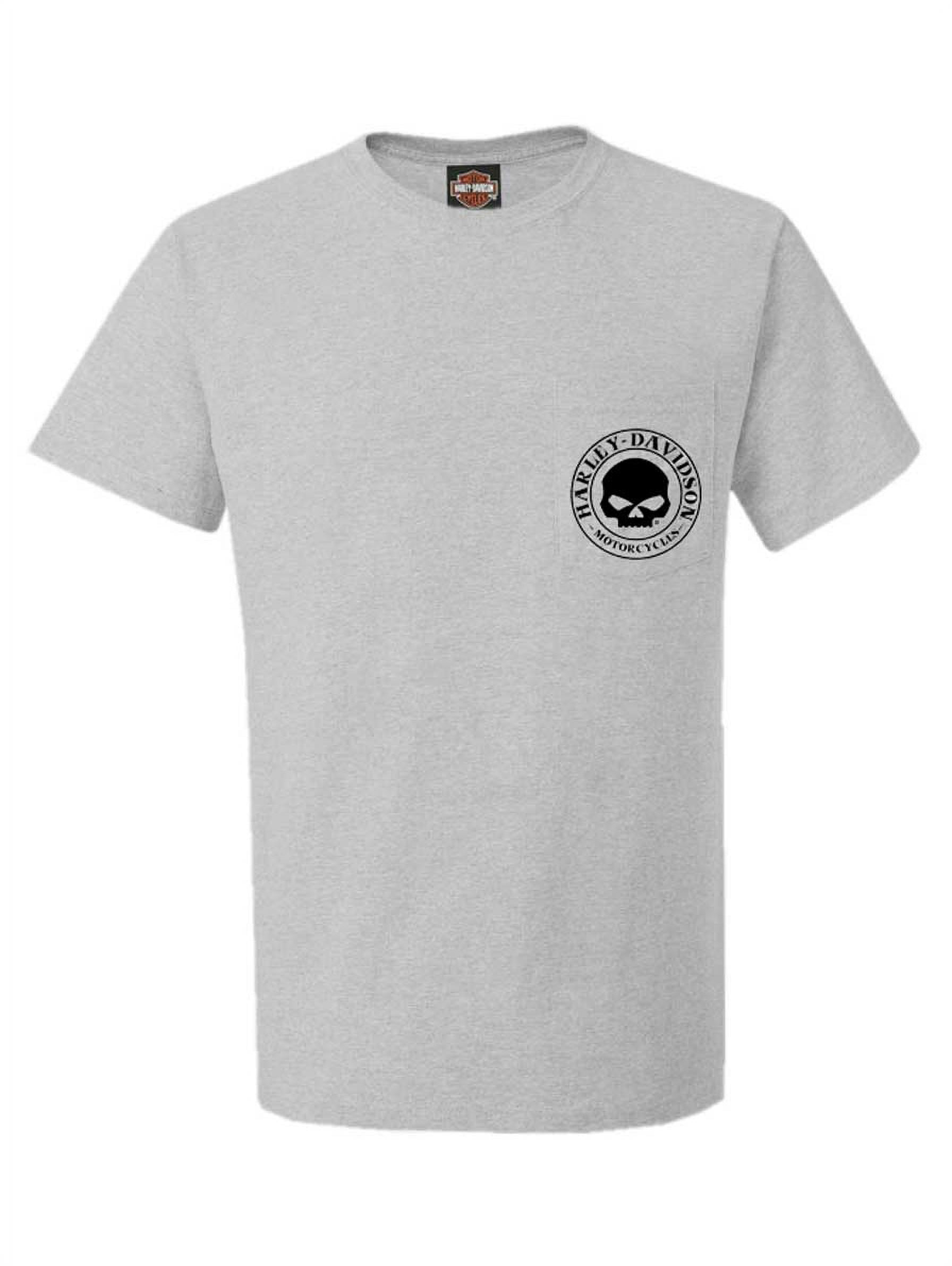 Harley-Davidson Mens Willie G Skull Logo Short Sleeve Chest Pocket T-Shirt (3XL), Harley ...