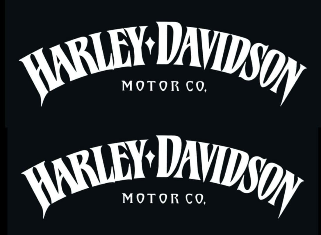 Harley-Davidson Motor Co. Logo Vinyl Decal, 2.5 x 8 inches, 2 Piece Set ...
