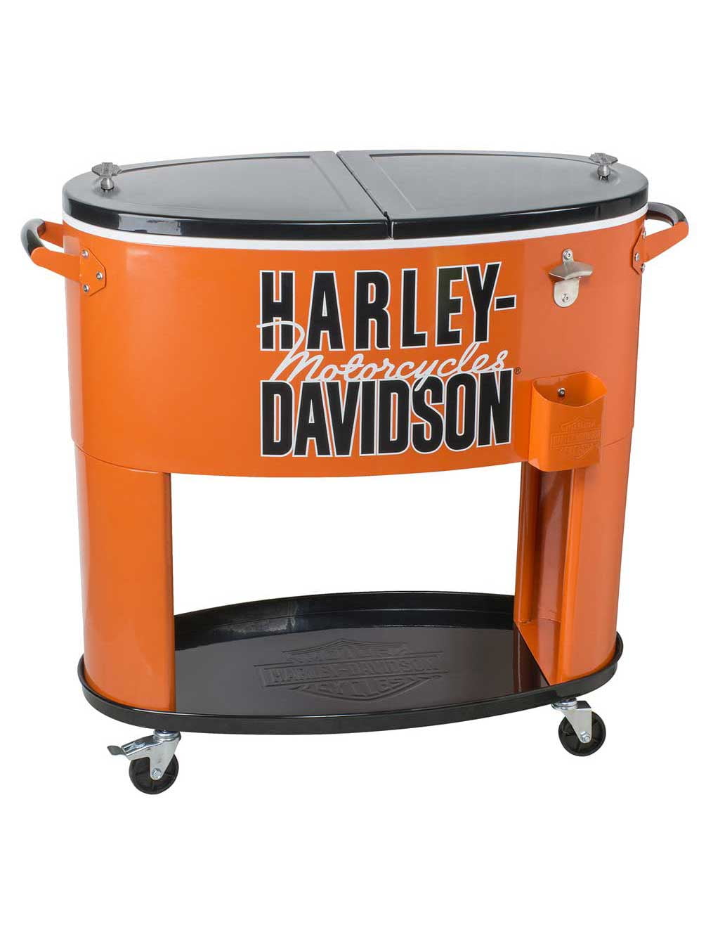 Harley-Davidson Motorcycle Powder Coated Metal Rolling Cooler - 80 qt ...
