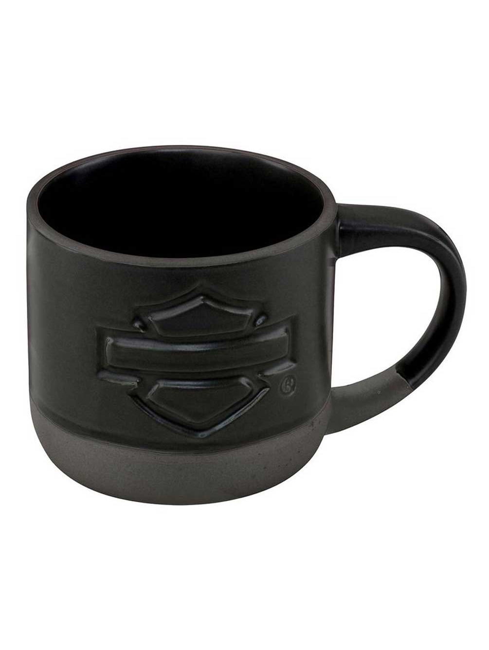 Harley-Davidson Open Bar & Shield Pottery-Style Ceramic Mug, Tonal Gray ...