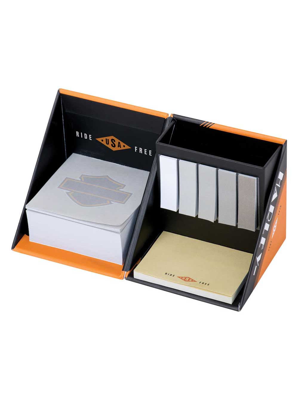 Harley-Davidson Ride Free Note Cube - 3.5 x 3.5 inches, Orange/Black ...