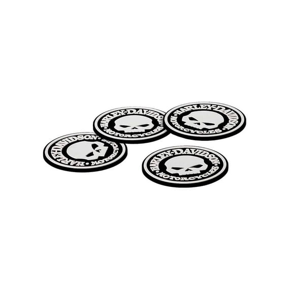 Harley-Davidson Skull Coasters Set - 4 Rubber Coasters HDL-18522 ...