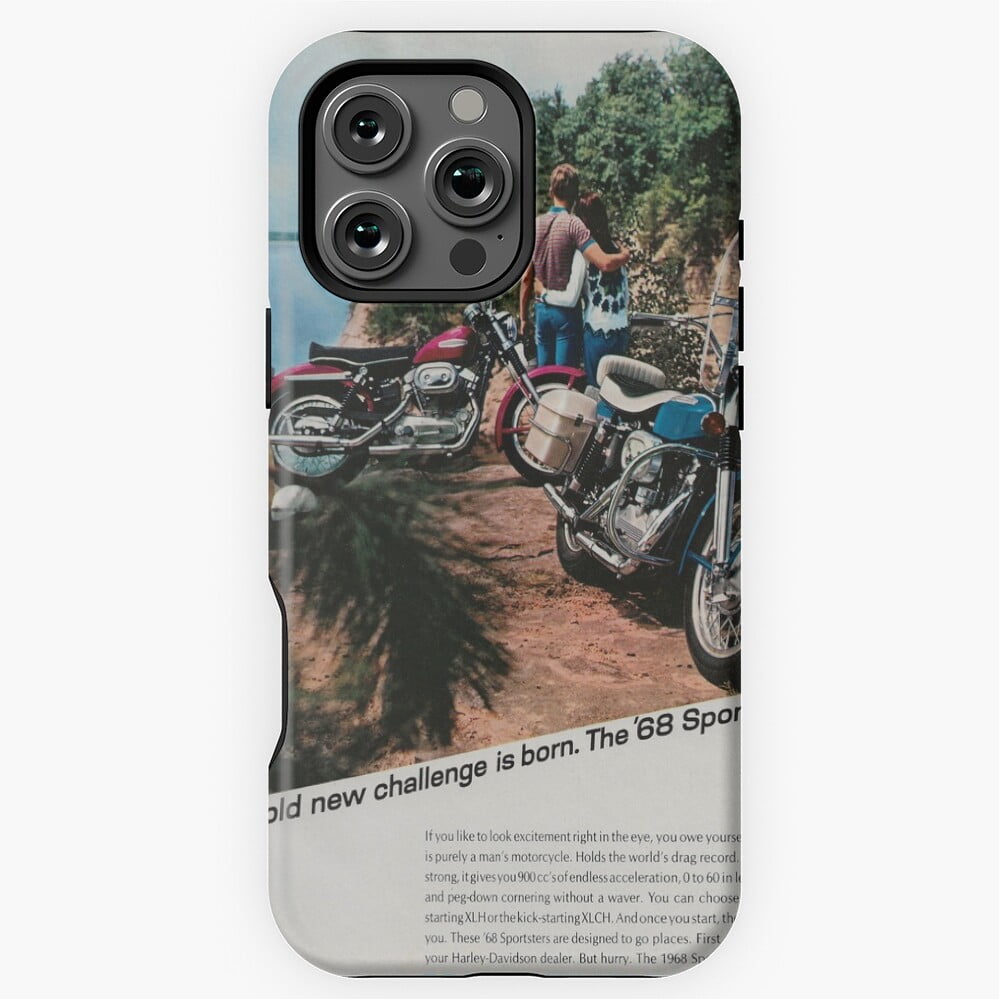 Harley Davidson Sportster Biker Phone Case for iPhone 16 15 14 13 12 11 ...