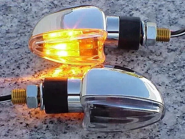 Harley Davidson Sportster Dyna Softail CHROME TURN SIGNALS - Walmart.com