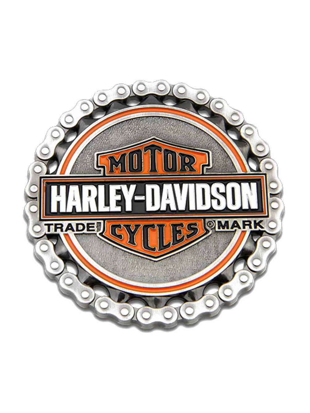 Harley-Davidson Trademark B&S Chain Heavy-Duty Metal Magnet, 3 in ...