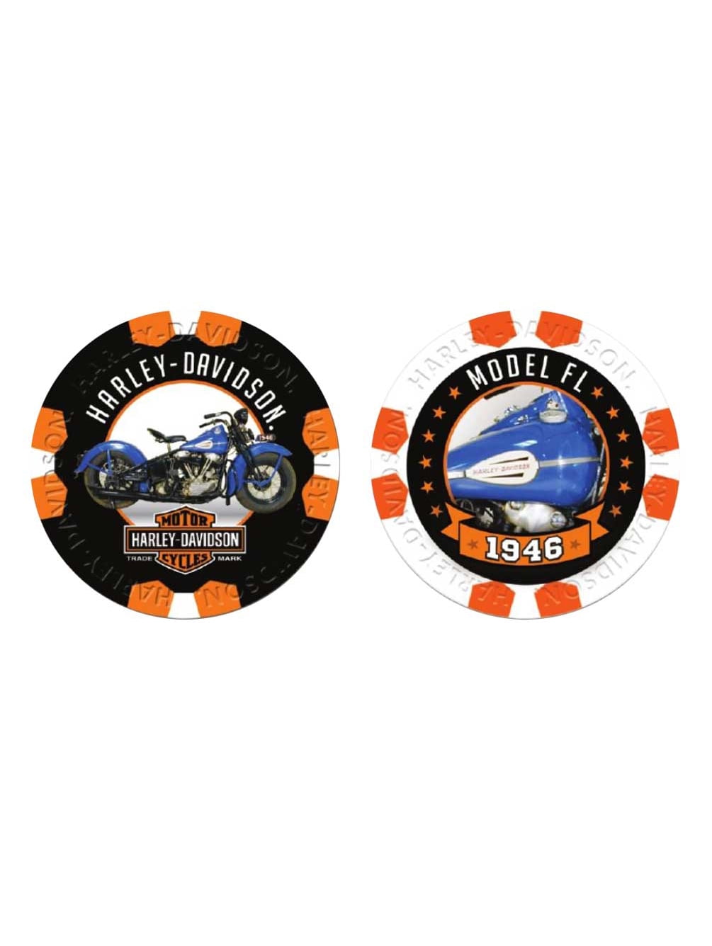 Harley-Davidson Vintage Series 10 - 1946 Model FL Collectible Poker ...