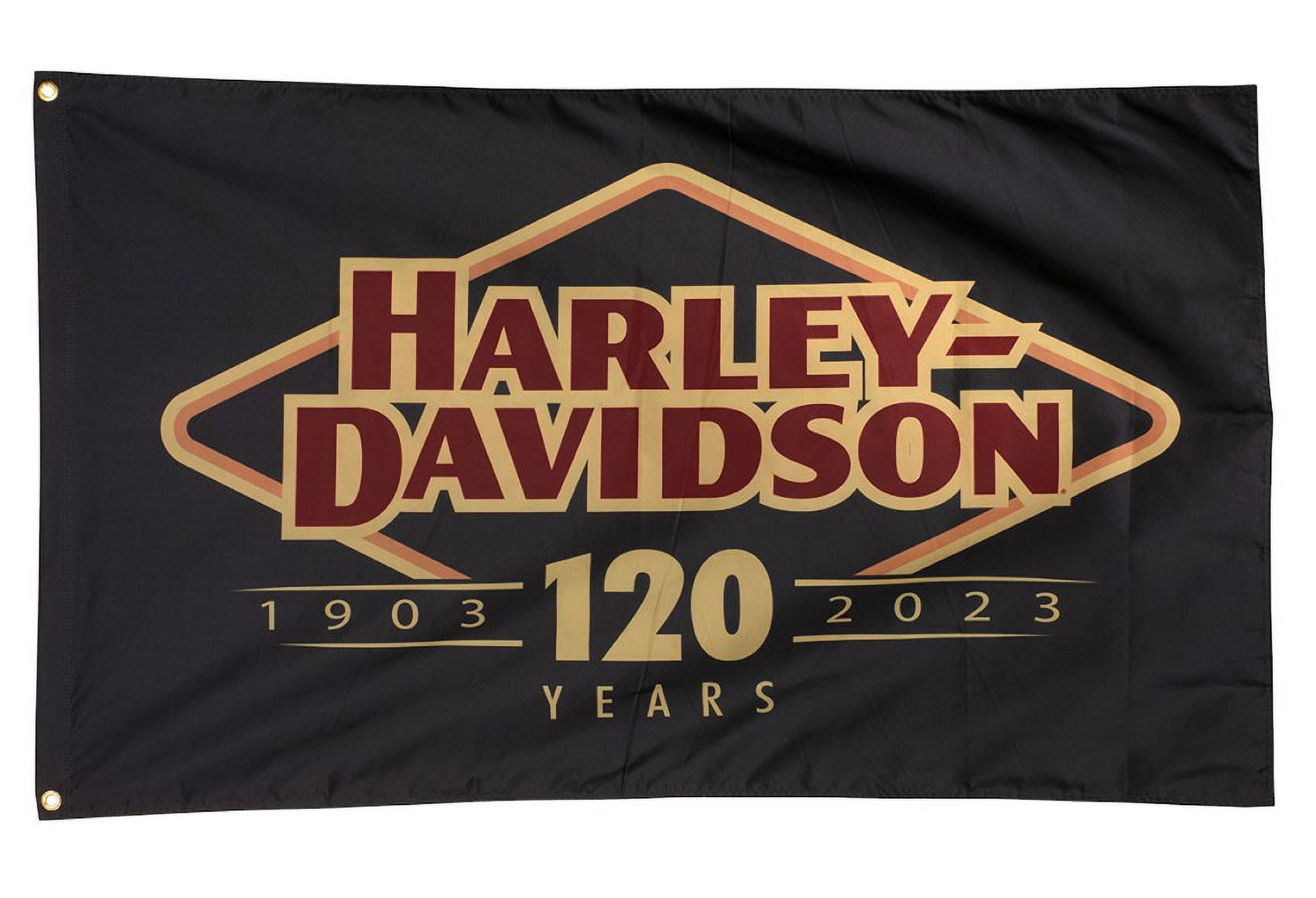 Harley-Davidson Weather-Resistant 120th Anniversary Outdoor Flag ...