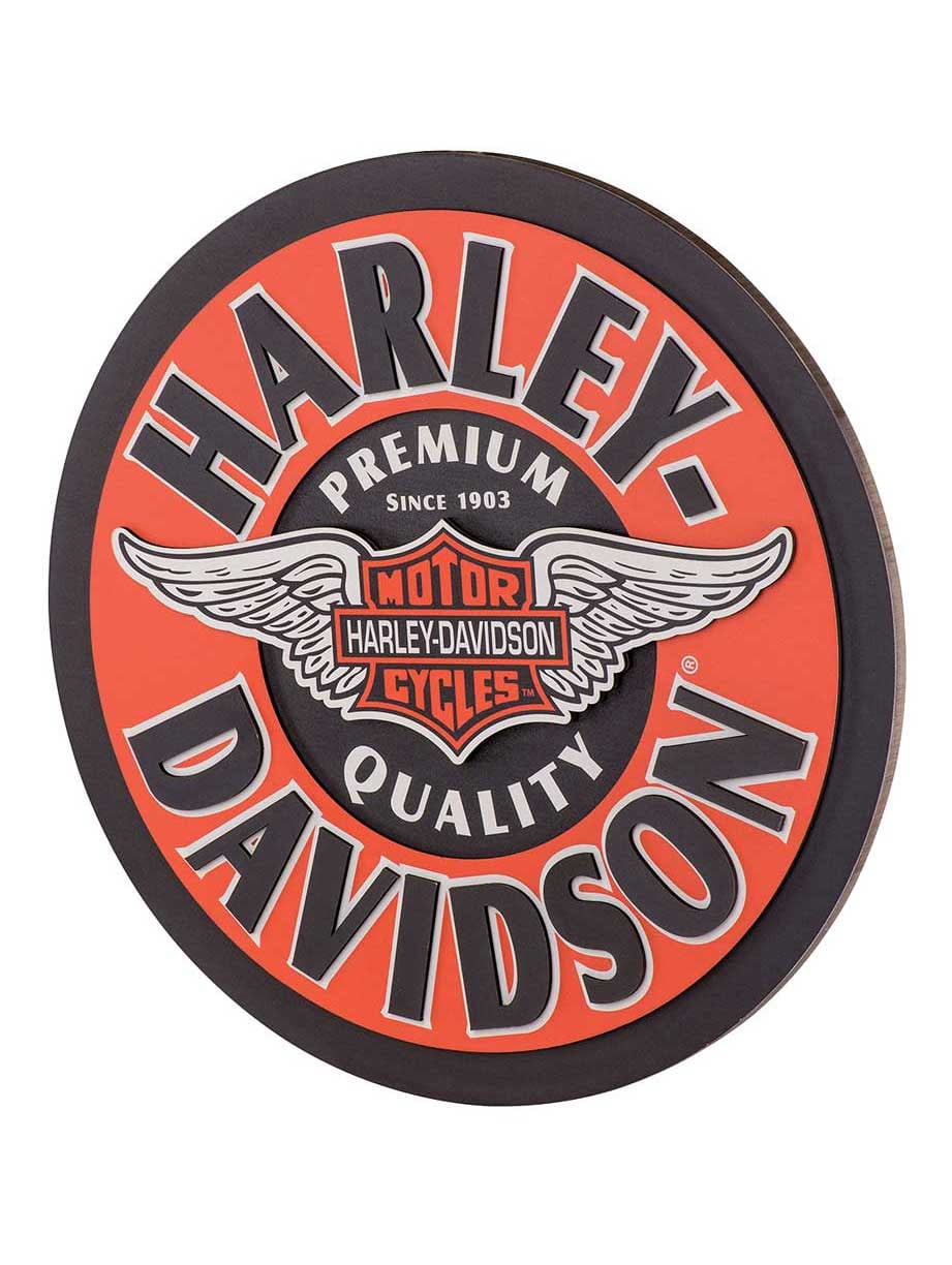 Harley-Davidson Winged Bar & Shield Dimensional Pub Sign, Orange HDL ...