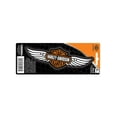 Harley-Davidson Winged Bar & Shield Logo Decal - Orange/White - 3 x 8 ...