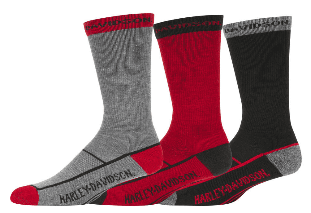 Harley-Davidson Women's 3-Pack H-D Script Midcalf Socks Box Set – Multi ...