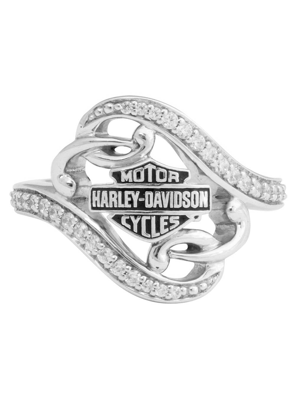 Harley-Davidson Women's Bling Filigree Bar & Shield Ring, Silver ...