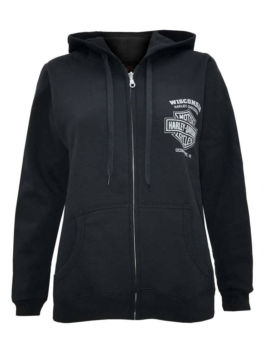 Harley-Davidson Women's Embellished Enchanted Zippered Hoodie, Solid ...