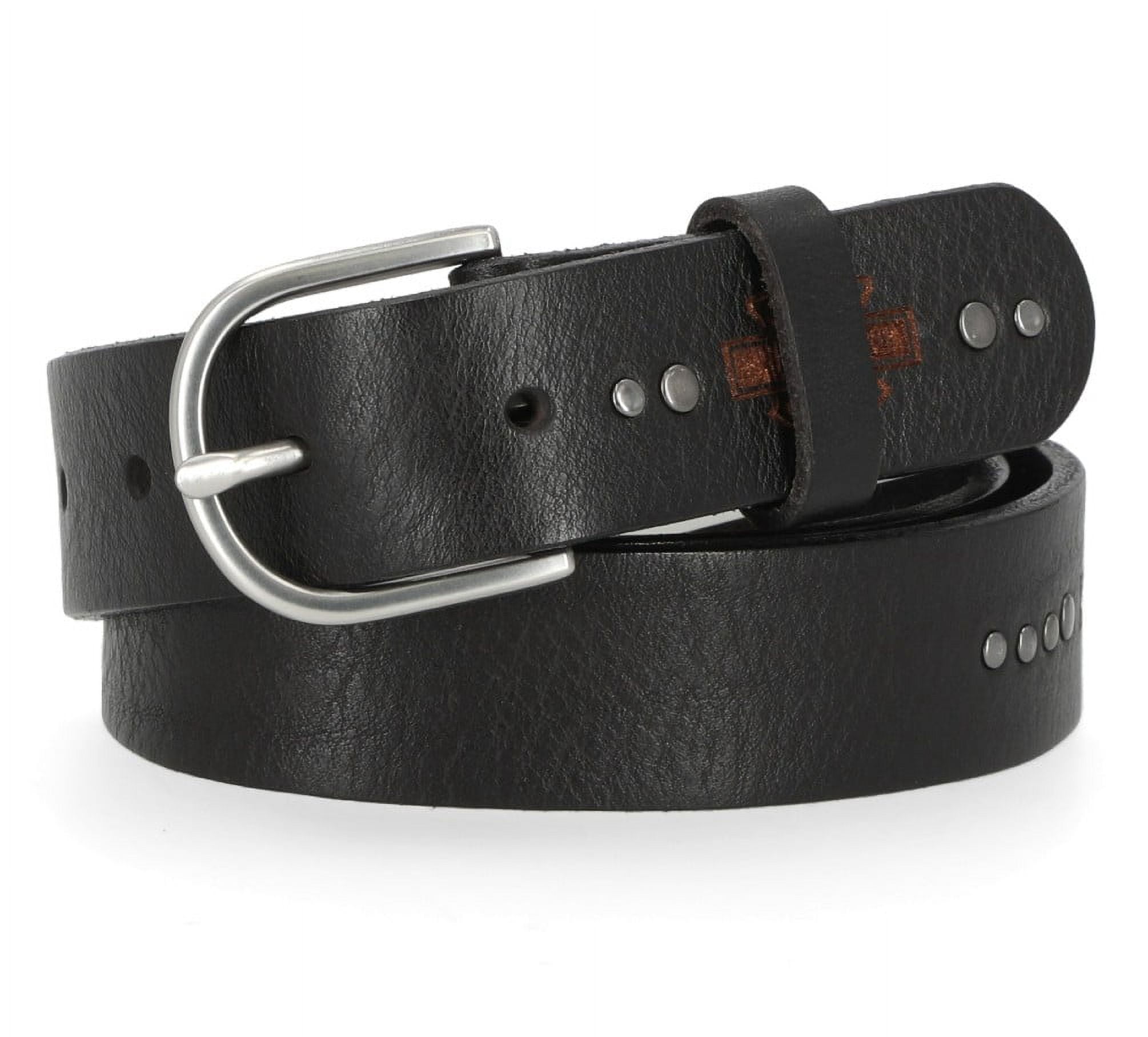 Harley-Davidson Women's Heat Embossed Bar & Shield Leather Belt - Black ...
