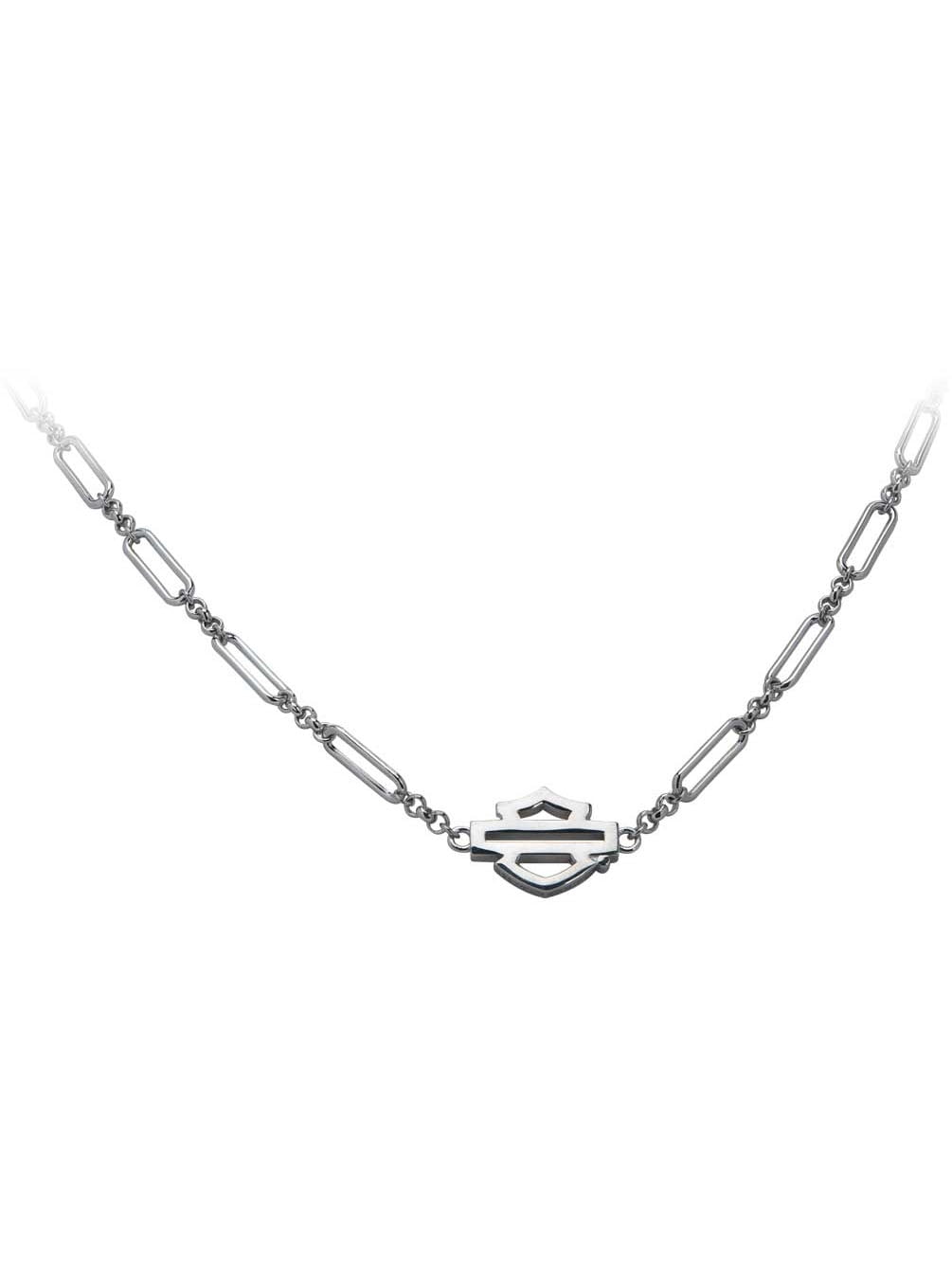 Harley-Davidson Women's Link & Length Bar & Shield Chain Necklace ...