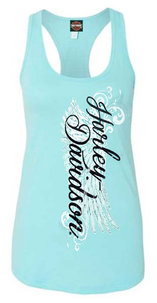 Harley-Davidson Women's Road Diva Sleeveless Racerback Tank Top, Tahiti ...